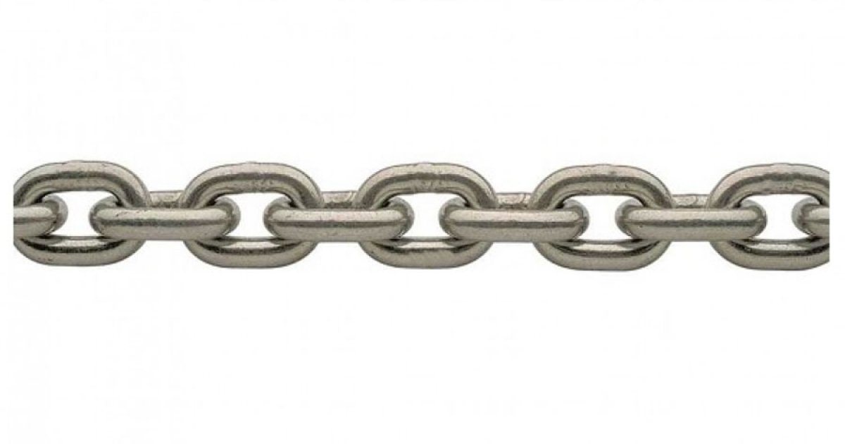 Kjetting for ankervinsj 8mm 50m rustfri - Sleipner Norge